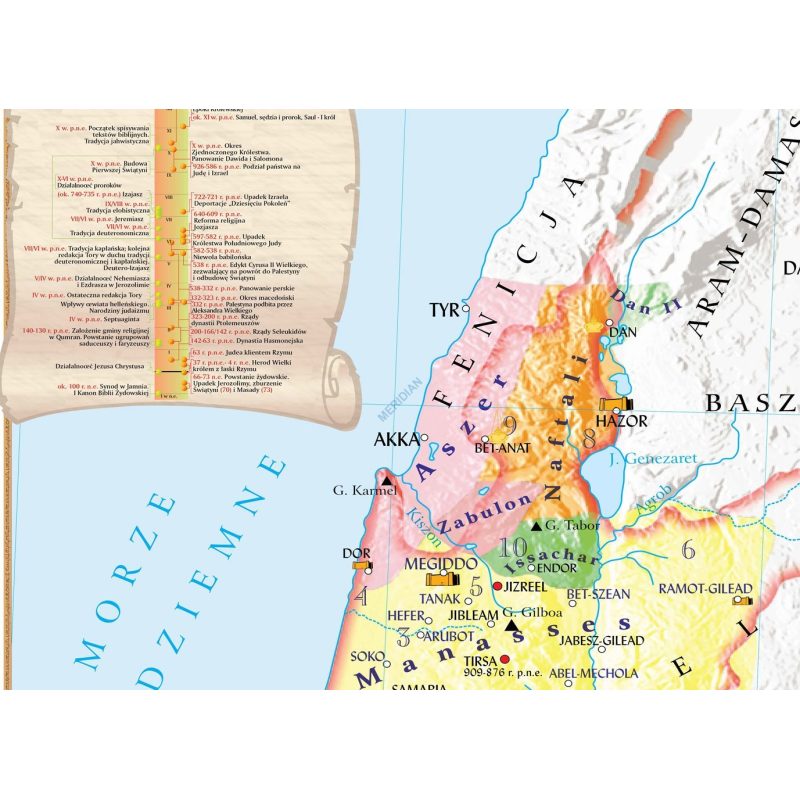 Starożytny Izrael od X do VI w p.n.e. (Stary Testament) - mapa ścienna